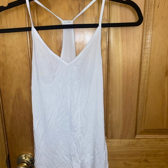 Garage | Tops | White Garage Racerback Tank Top | Poshmark